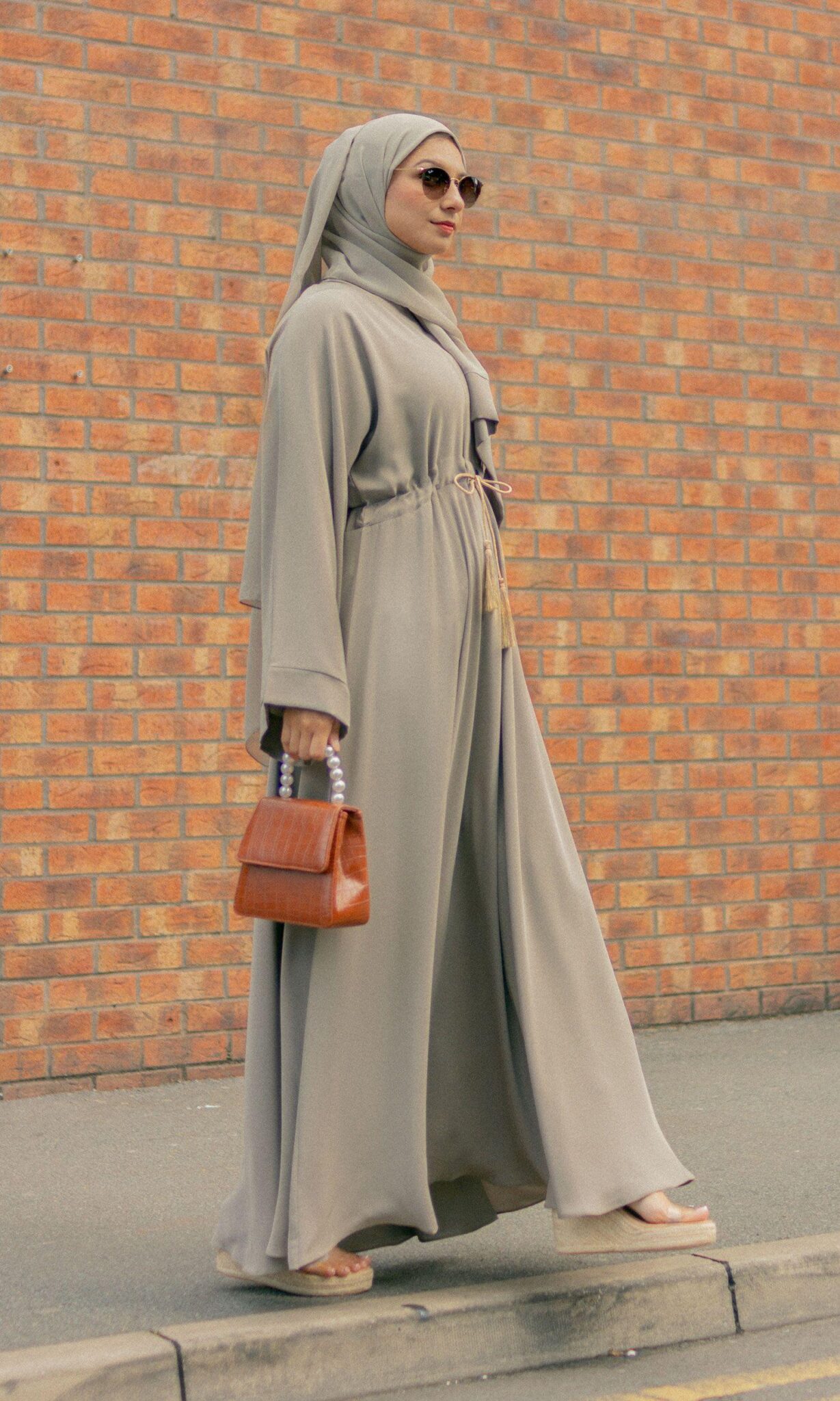 Flared Abaya - Pale Green | Abayas Boutique